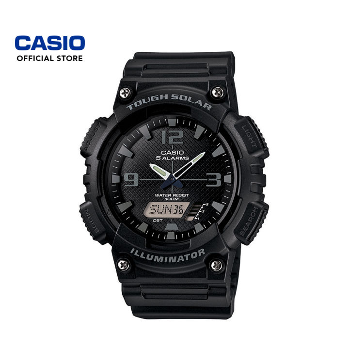 Casio (AQ-S810W-1A2VDF) Black Resin Strap 100 Meter Solar World Time ...