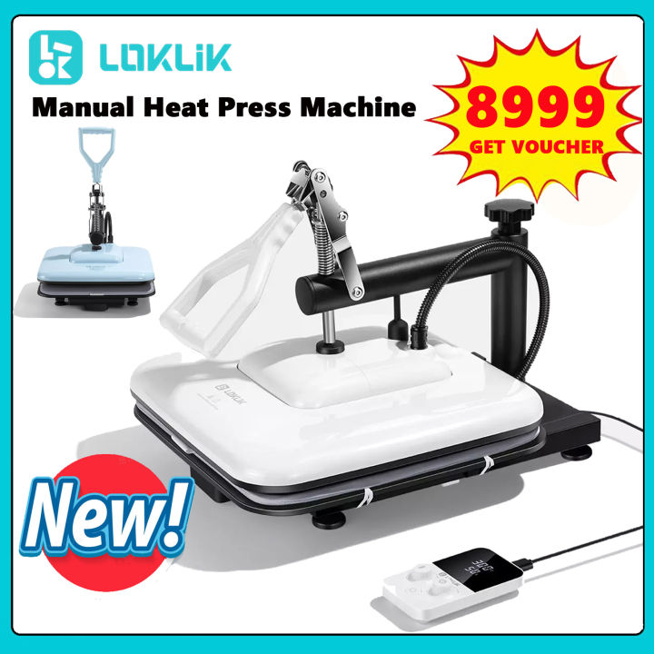 LOKLiK 15"x15" Manual Heat Press Machine 220V Professional Heat Press ...