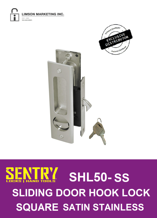 SENTRY SHL50 SLIDING DOOR HOOK LOCK SQUARE | Lazada PH