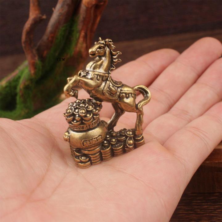 TX🏮💓🧧 Đồng thau ngựa bức tượng Trung Quốc năm mới hoàng đạo ngựa trang ...