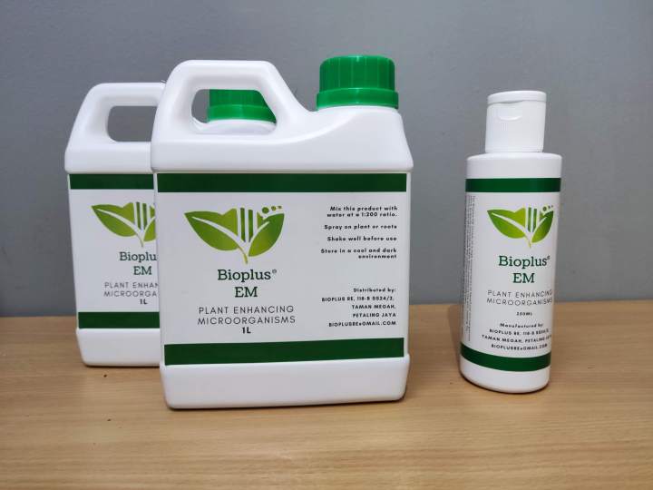 Bioplus EM Plant Enchancing Microorganisms Bundle 2 X 1L + 1 x 250ml ...
