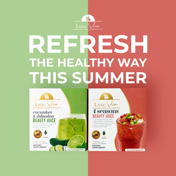 Luxe Slim Beauty Juice | 4 Seasons and Cucumber Dalandan | Lazada PH