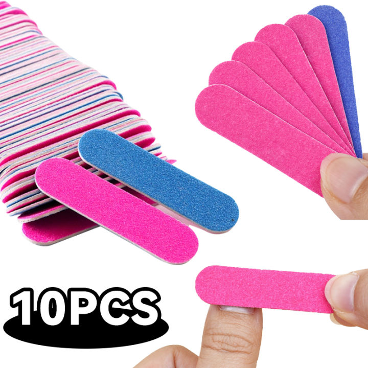 [Charming women] 1/5/10Pcs Mini Double-sided Manicure File Portable ...