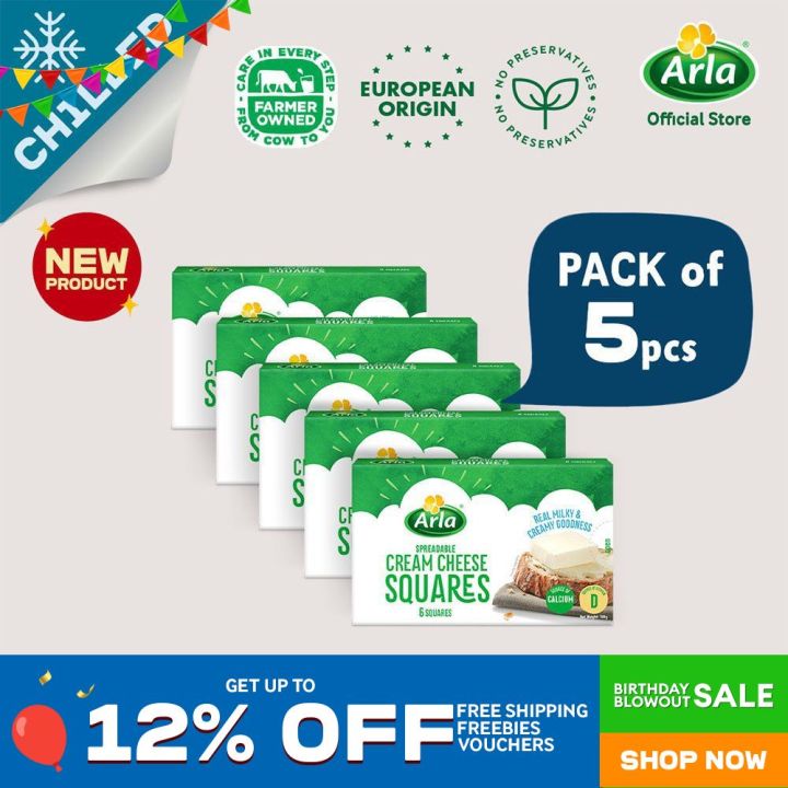 Arla Cream Cheese Squares 108g 5-Pack | Lazada PH
