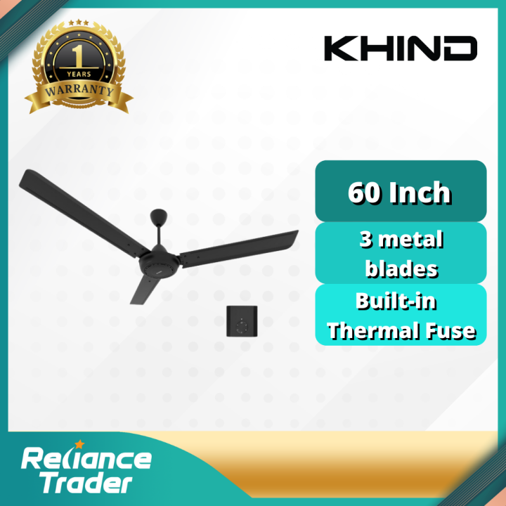 Khind 60 Inch Ceiling Fan with Regulator CF6C23 / Milux Ceiling Fan 60 ...