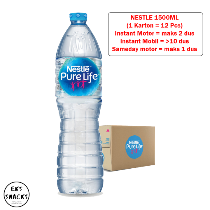 Nestle Pure Life Mineral Water 1500ml [1 Box 12 Pcs] | Lazada Indonesia
