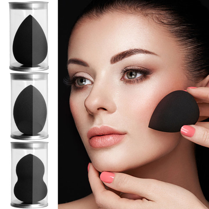 [Charming women] Black Sponge Powder Puff Foundation Concealer Wet and ...