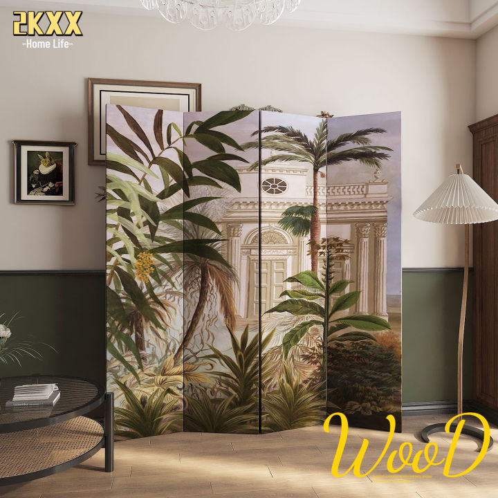 2kxx (Solid Wood)Screen Partition Living Room Mobile Folding Entry ...