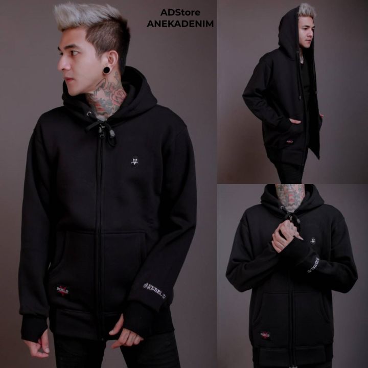 Jaket Sweater Hoodie Distro Pria Sweater Roundhand Rebel ID | Sweater ...