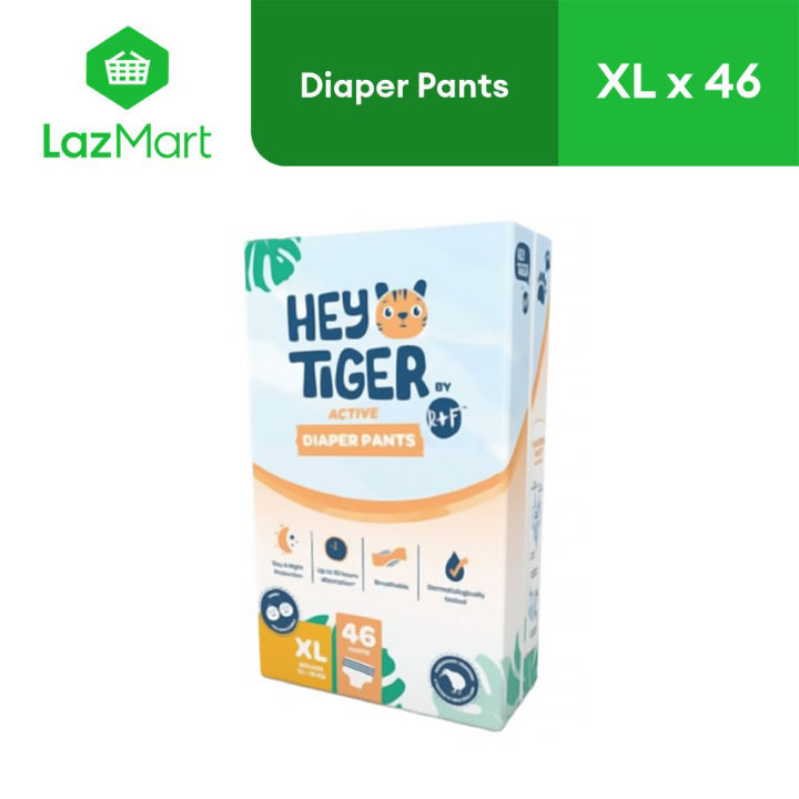 HEY TIGER Pants Jumbo Pack XL (13-18 kg) - 46 pcs - Diaper Pants | Lazada PH