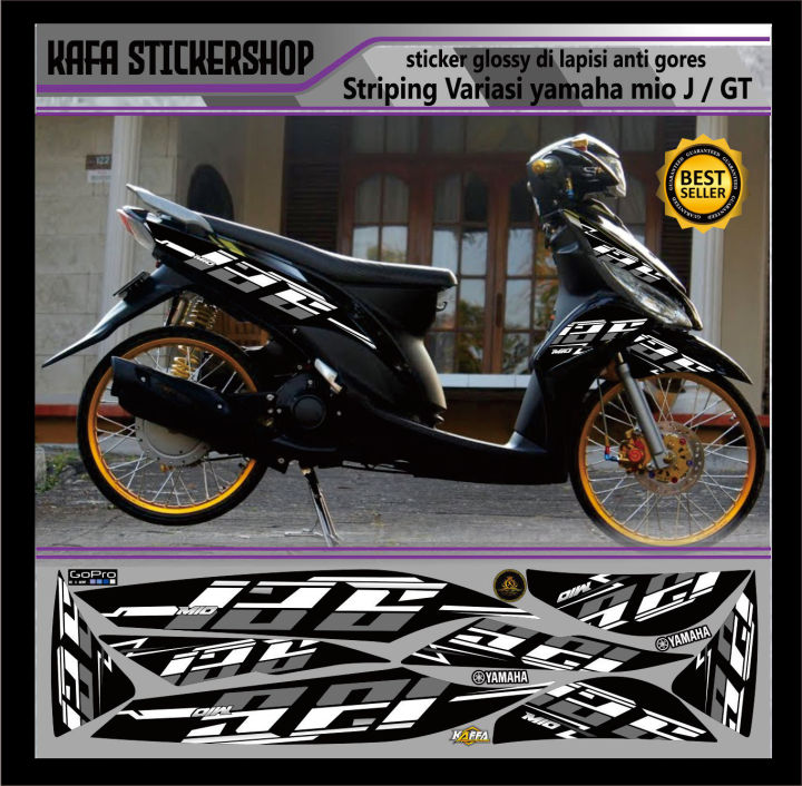 DECAL / STIKER STICKER STRIPING VARIASI YAMAHA MIO J/MIO GT VARIASI ...