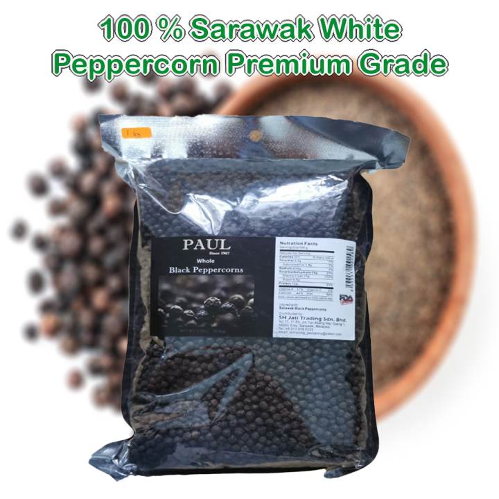 (Paul) Premium Grade 100% PURE Sarawak Black Peppercorns 1kg and 500g ...
