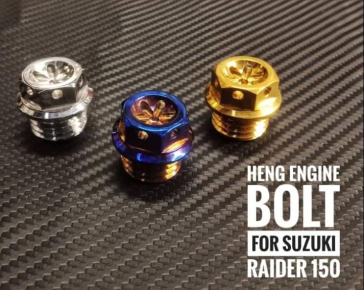 NEW HENG FLOWER ENGINE OIL BOLT FOR SUZUKI RAIDER 150 CARB/FI SKYDRIVE ...