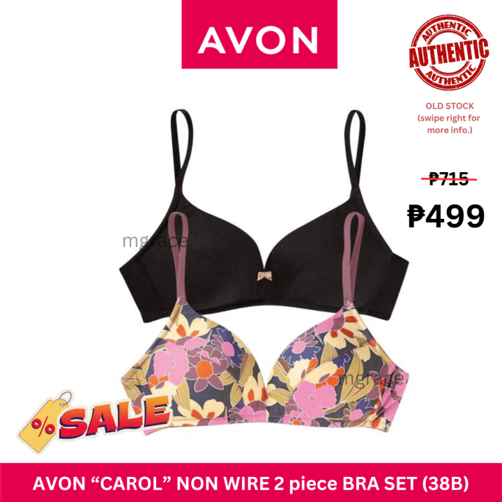 AVON “CAROL” NON WIRE 2 piece BRA SET (38B) OS | Lazada PH
