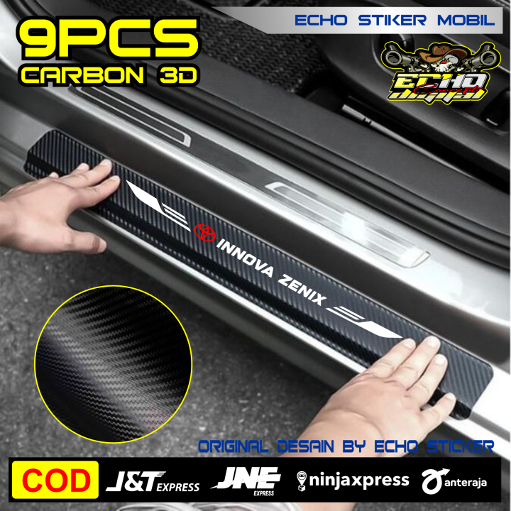 STIKER SILL PLAT CARBON 3D MOBIL INNOVA ZENIX STICKER SILL PLAT CARBON ...