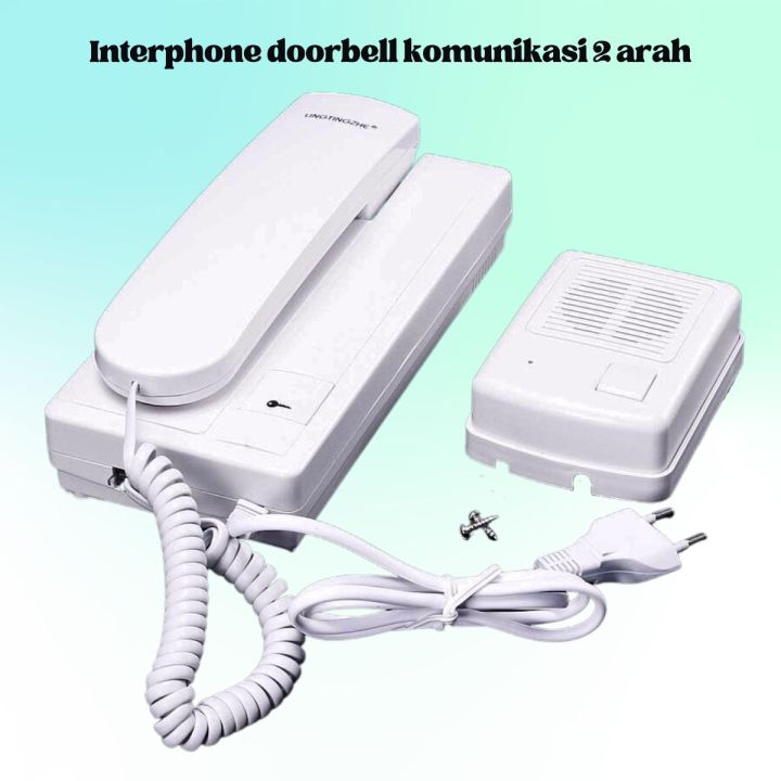 Interphone Telpon Doorbell Komunikasi Dua Arah Bel Dan Telepon 2 Way ...