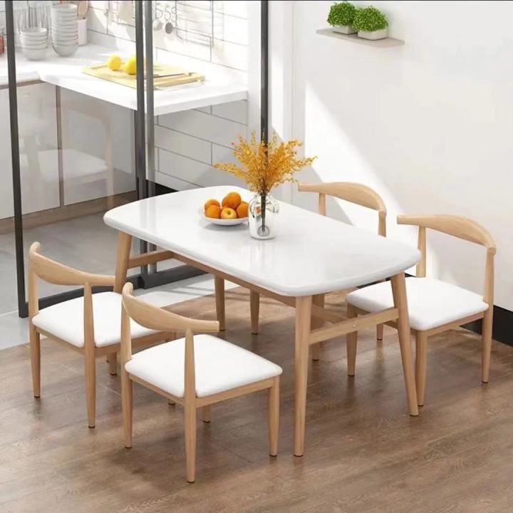 Dining table small household modern minimalist dining table and chair ...