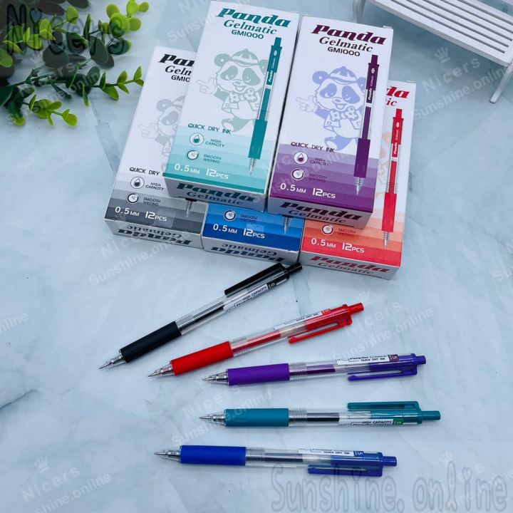 Panda GelMatic 12pcs quick dry pen High Capacity 0.5mm | Lazada PH