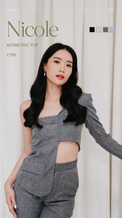 Nicole Asymmetric Top---Ocha Wear | Lazada Indonesia