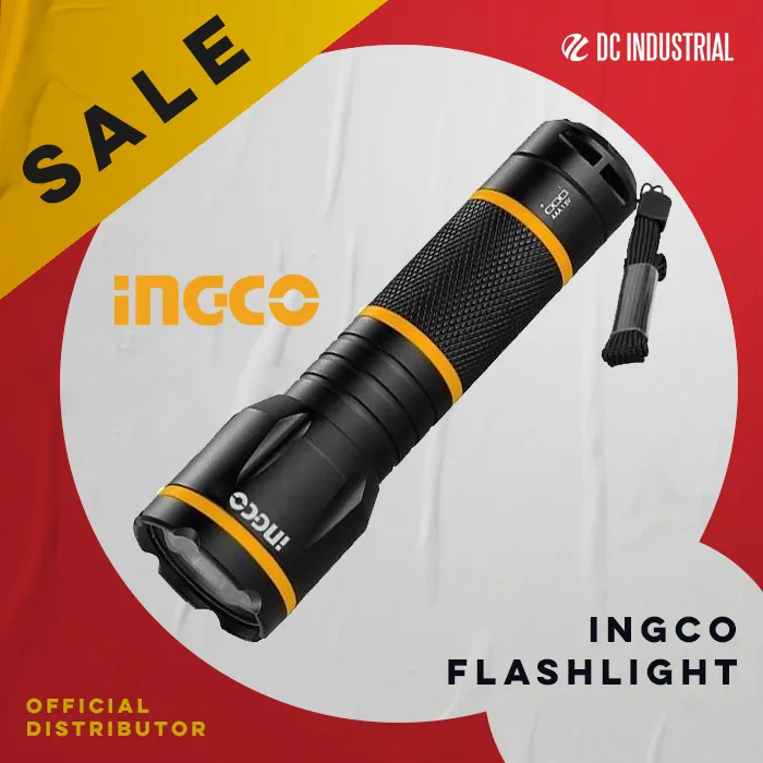 Ingco Original Industrial LED Flashlight Flash Light Waterproof ...