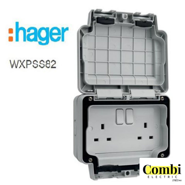 hager IP66 13A DP Single /Twin Switched Socket Outlet | Lazada
