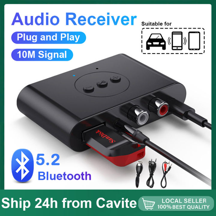 USB Bluetooth 5.2 Audio Receiver NFC U Disk RCA 3.5mm AUX Car Kit ...