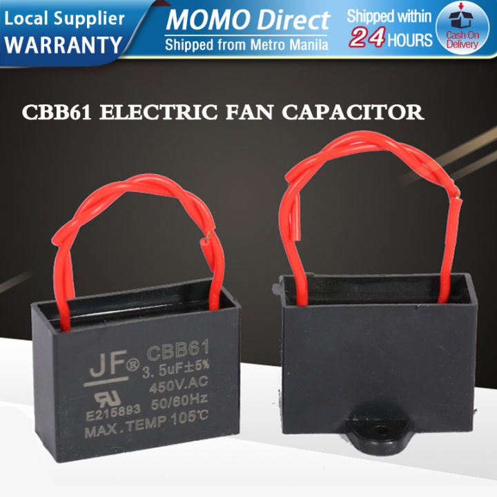 5pcs/set 1.5 UF 2.0 UF Fan Motor Running Starting Capacitor 450VAC Fan ...