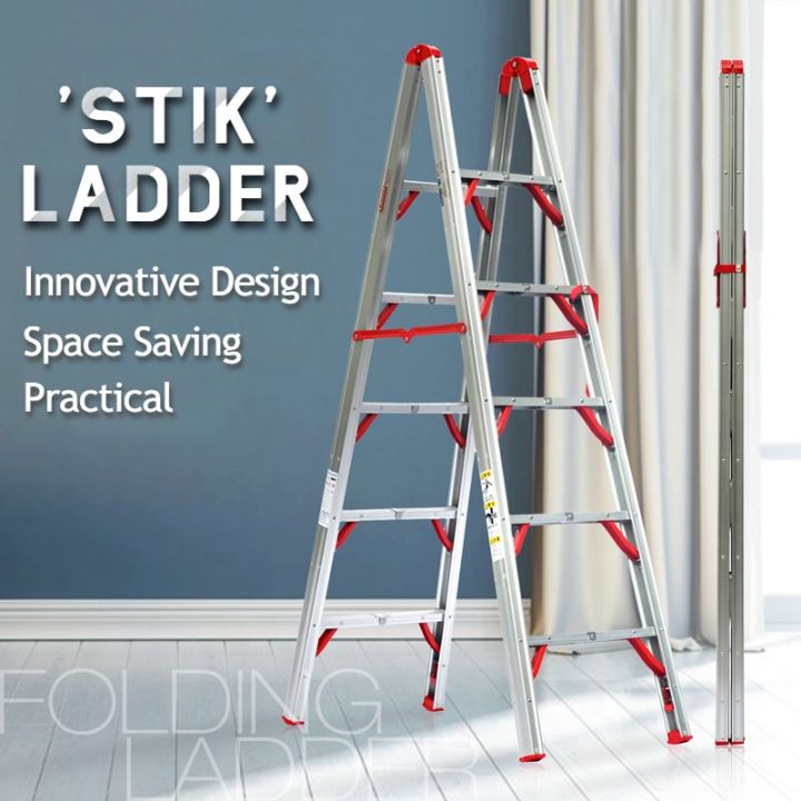 STIK TELESTEP COMPACT Aluminium Alloy Folding Ladder (Single / Double ...