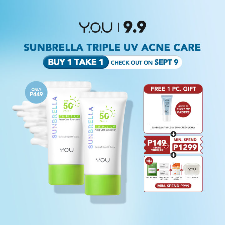 [BUY 1 TAKE 1] Y.O.U Sunbrella Triple UV Acne Care Sunscreen SPF50+ PA ...
