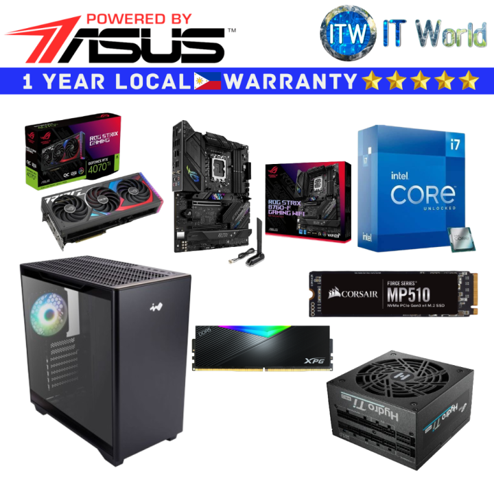 Gaming PC Powered by ASUS Desktop Computer Set Adventour Build i7 ...