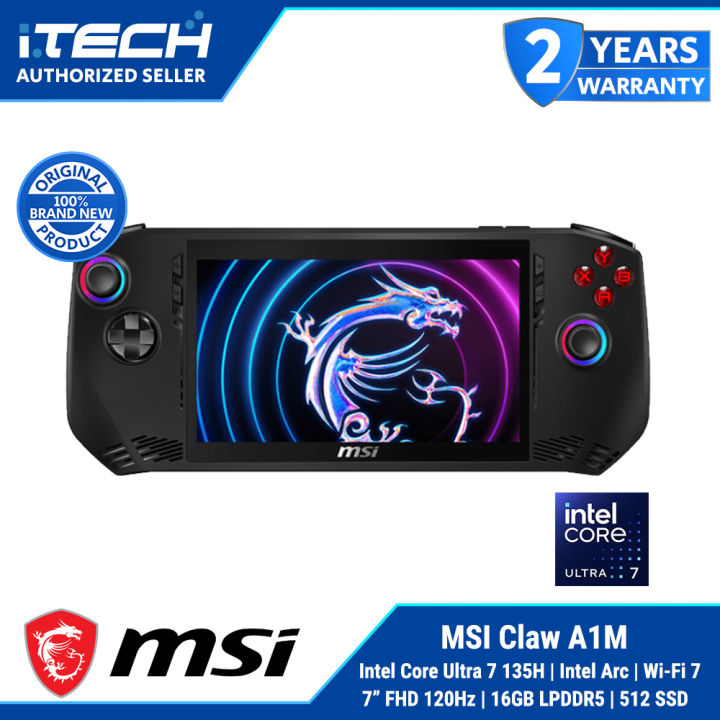 MSI Claw A1M Handheld Gaming Console 7" FHD 120Hz IPS | Intel Ultra ...