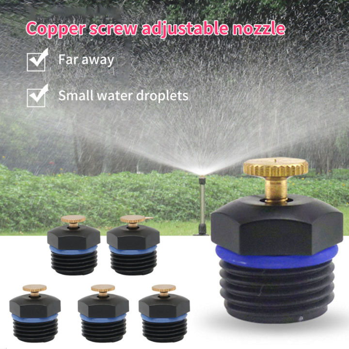 5PCS 20mm Adjustable Watering Sprinkler 1/2'' Thread Spray Nozzle Garden Lawn Drip Irrigation ...