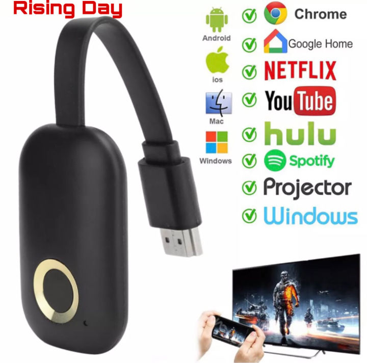 1080P Wireless HDMI Dongle Display Receiver Wireless TV Screen Mirror ...