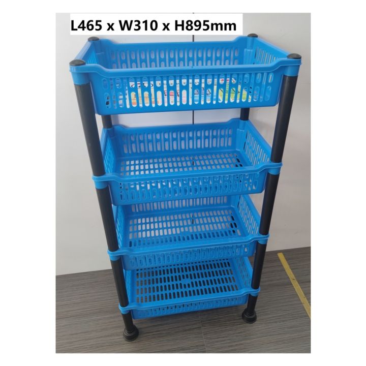 Twins Dolphin 4 Tier Multi-purpose Plastic Storage Rack (Stackable ...
