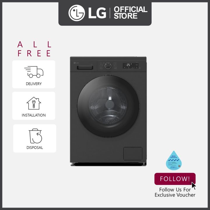LG Front Load Washer 9kg FB1209S6M | Inverter Direct Drive™| Smart ...