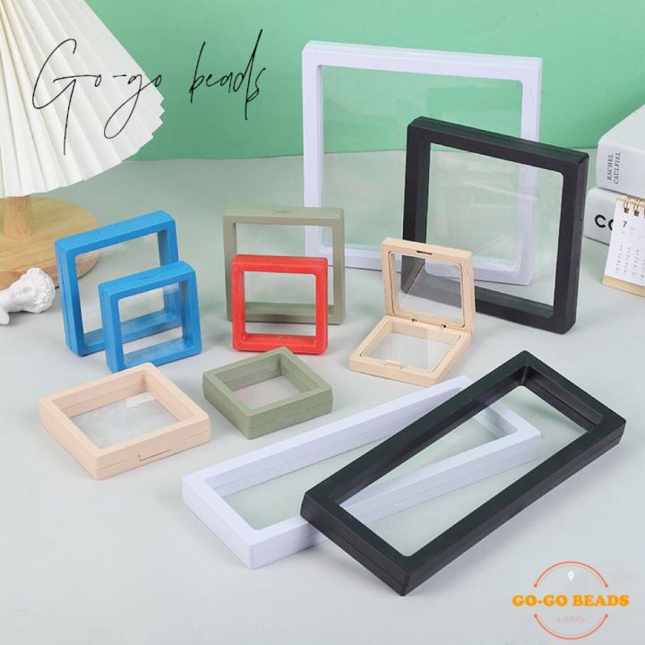 3D FLOATING FRAME AND STAND DISPLAY JEWELRY STORAGE BOX ORGANIZER ...