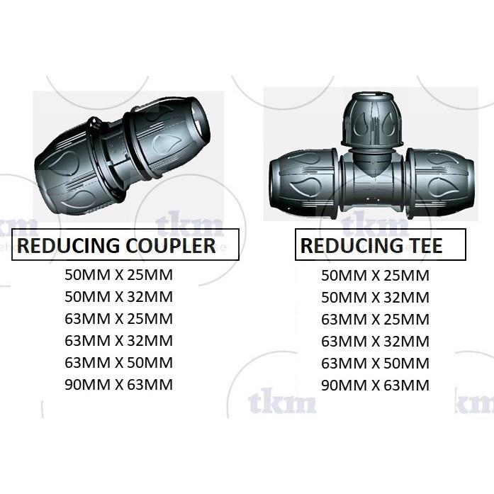 [HOT FYWJ] [COMPRESSION] ] HDPE / POLY / PP FITTINGS POLY PIPE FITTINGS [REDUCING COUPLER ...