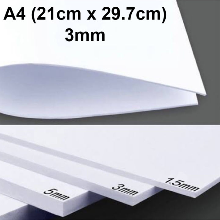 5 Pcs SINTRA PVC BOARD A4 (21 cm x 29.7 cm) 1.5mm, 2mm, 3mm, 5mm ...
