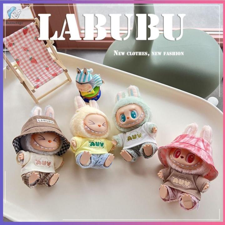 BENNETTGC Labubu Time To Chill Filled Labubu Doll Clothes Bow Sequined ...
