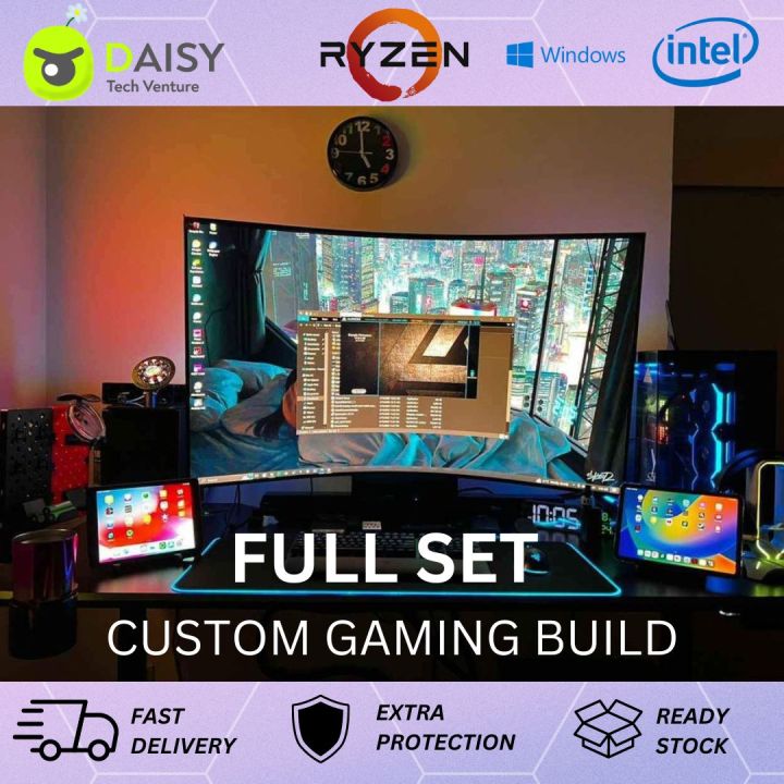 (READY STOCK) FULL SET BUDGET GAMING PC / CUSTOM PC / INTEL / RYZEN ...