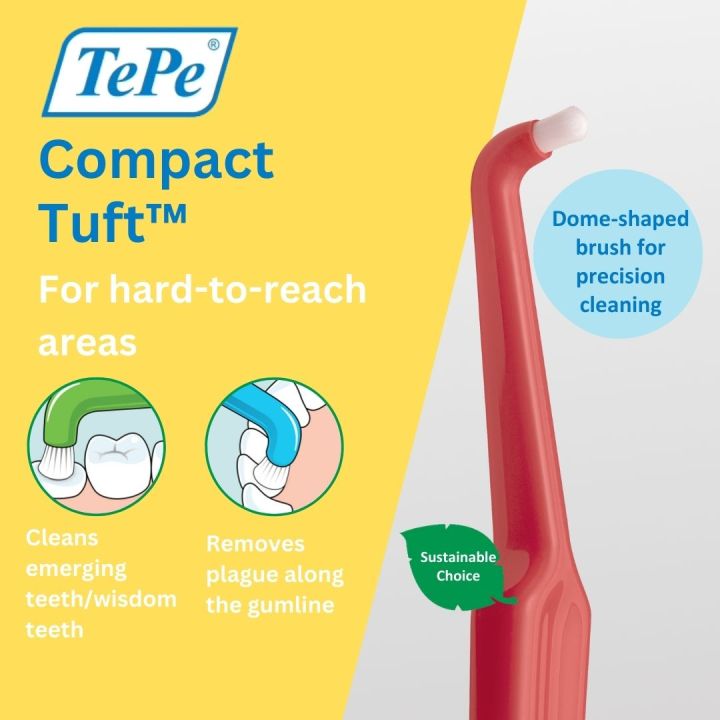 TePe® Compact Tuft™ Special Brush (Random Color) | Lazada