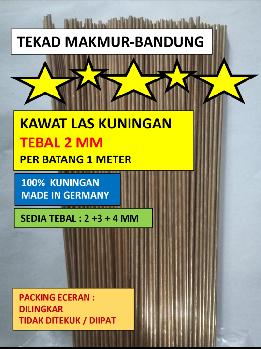 Kawat Las Kuningan - Made In Germany - Tebal 2 mm | Lazada Indonesia