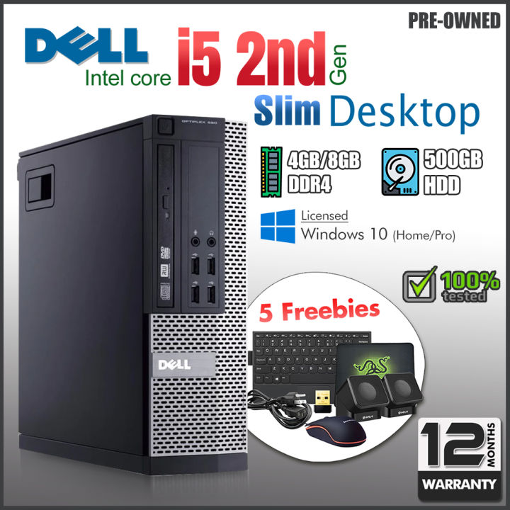 Dell 990 Slim Desktop Intel Core i5-2320 2nd Gen 4GB/8GB RAM 500GB HDD ...