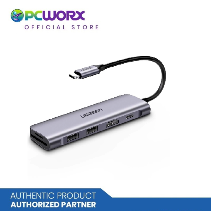 UGREEN USB-C to HDMI+2*USB 3.0 A+SD/TF+PD Converter CM195 USB-C Multifunction Hub 6 in 1 (HDMI ...