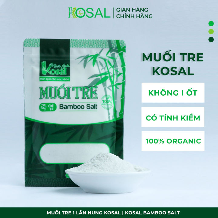 Muối tre 1 lần nung Kosal, Muối không I ốt, Không tạp chất, Bổ sung ...