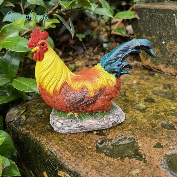 Gazechimp Rooster Statue Simulation Rooster Decoration Decorative ...