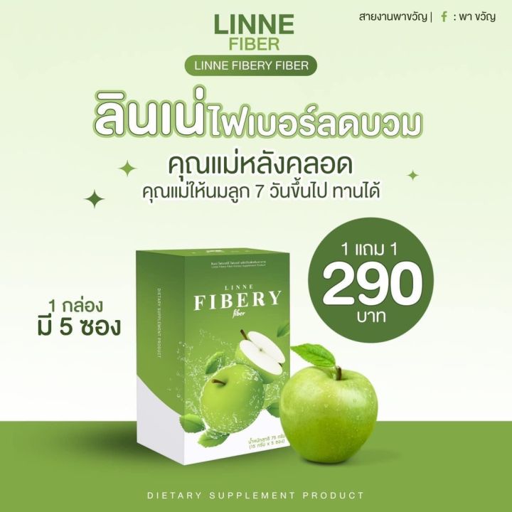 ลินเน่ ดีท๊อกซ์ 🍏ไฟเบอร์สูตรเข้มข้น (คุณแม่ให้นมทานได้) : Linne Fibery Fiber | Lazada.co.th