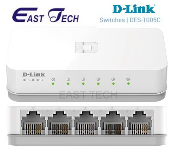 D-LINK 5-Port 10/100 Mbps Unmanaged Desktop Switch DES-1005C | Lazada