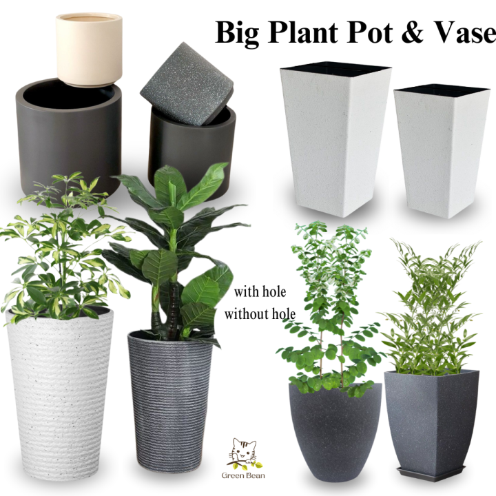 Plant Pot Resin/ Plant Pot Imitation cement /Plastic Planter Flower Pot ...