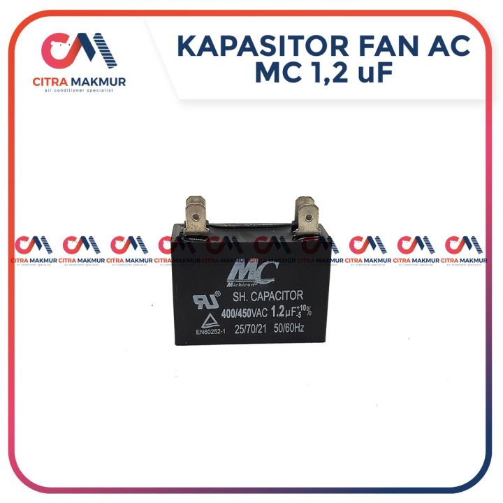 Kapasitor Fan AC 1.2 uf merk MC Kaki 4 Capasitor mikro Kipas Outdoor ...